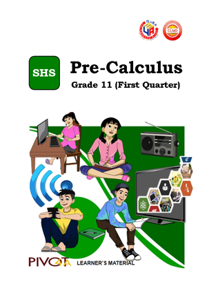 Pre-Calculus Gr. 11 Module 1 - Quarter 1 - 11 Pre-Calculus Quarter 1 ...