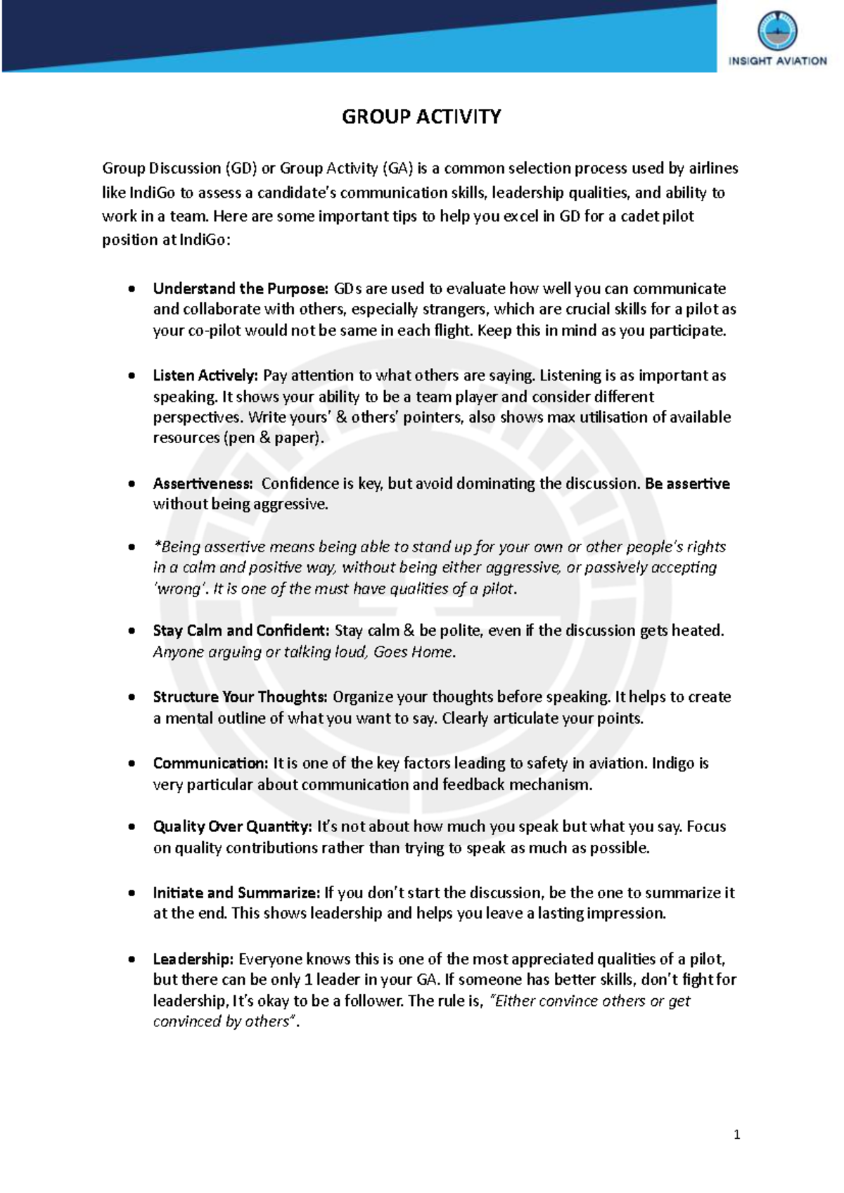 GROUP ACTIVITY (GA): Essential Tips for Successful Group Discussions ...