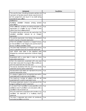 Lab08 - CS159 Lab 8 True or False Questions - CS 159 – Spring 2021 ...