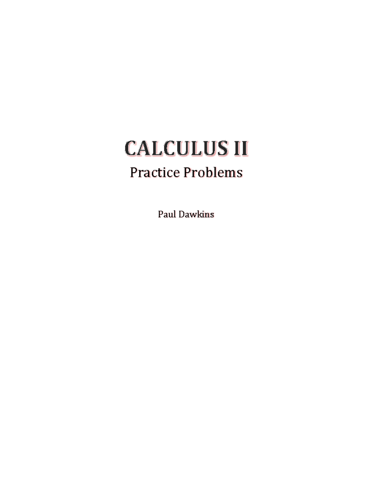 Calculus II - Practice Problems and Techniques Guide - Studocu