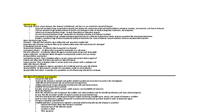 Epidemiology 101: Disease Causes, Control, and Investigation Techniques ...