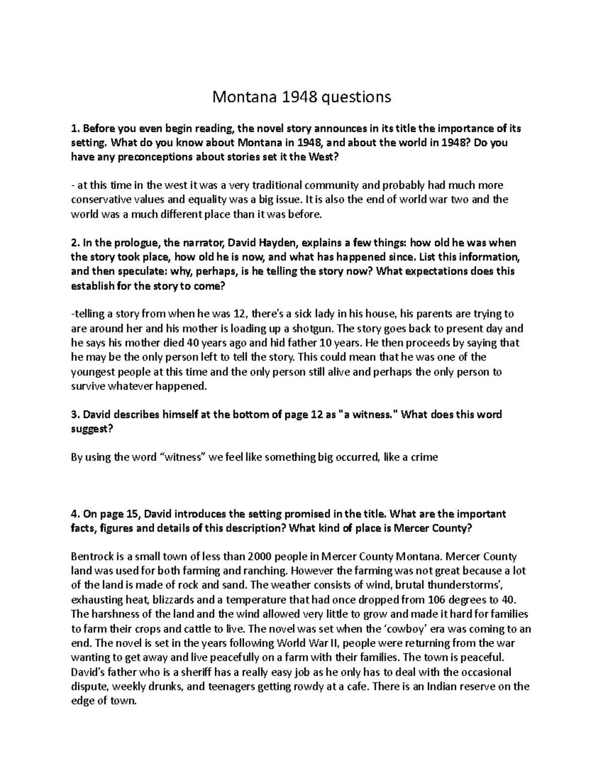 Montana 1948 questions - Montana 1948 questions Before you even begin ...