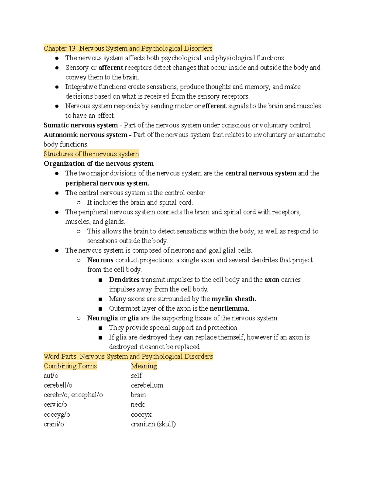 Medical Terminology Chapter 2 Notes - Chapter 2: Suffixes and combining ...