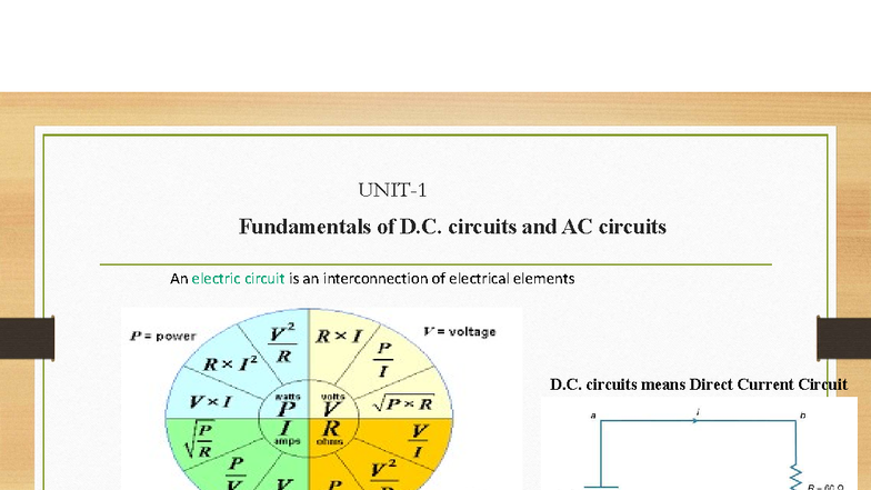 L1 - ECE 249: Fundamentals of D.C. and A.C. Circuits - Studocu