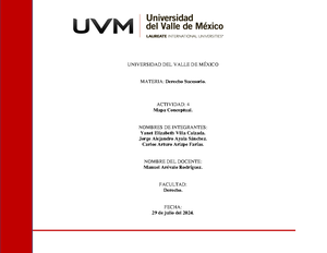 Proyecto integrador 1 derecho sucesorio - DANIEL ALEJANDRO SANCHEZ LANDA DERECHO SUCESORIO ...