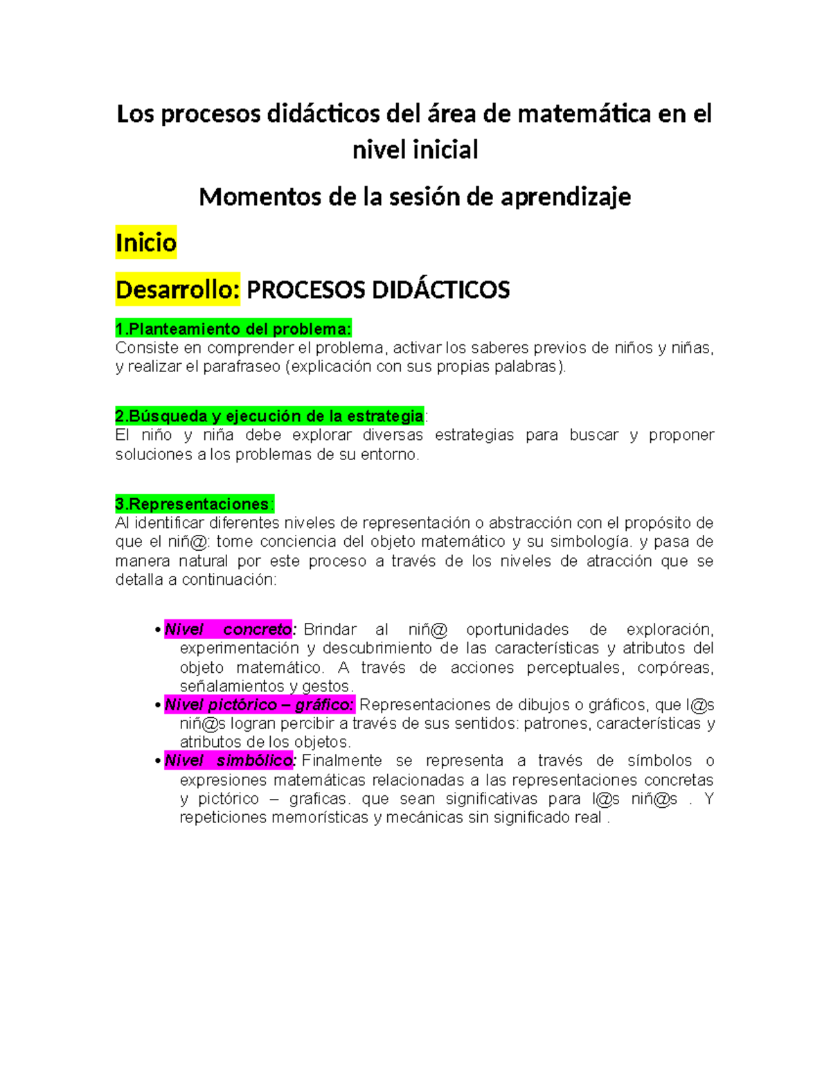 Procesos Didácticos en Matemáticas para Nivel Inicial: Estrategias y ...