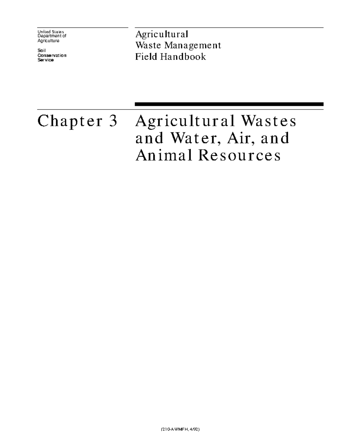 Part 651 Agricultural Waste Management Field Handbook: Chapter 3 ...