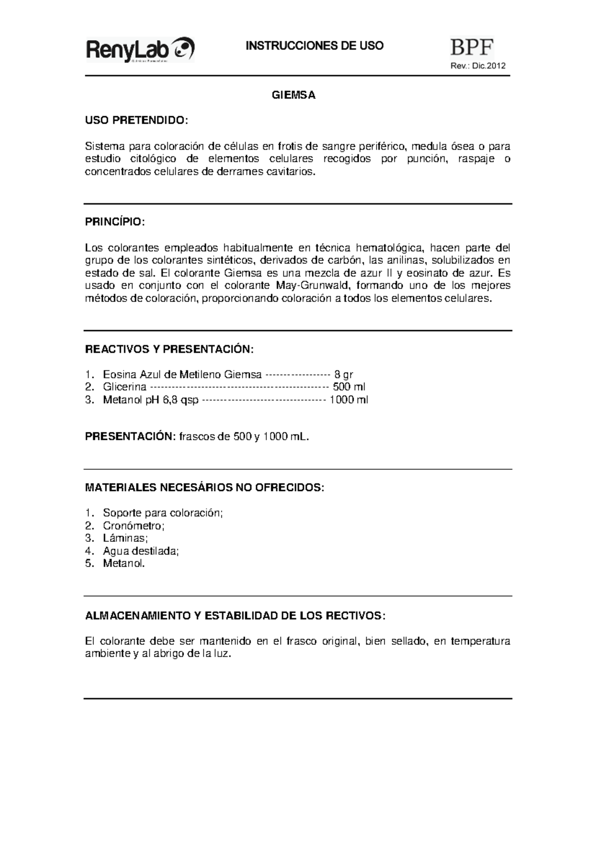 Notas sobre el Colorante Giemsa: Uso, Procedimiento y Precauciones ...