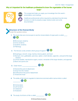 Week 1 Assessment SC2110 - When cell division does not occur in the ...