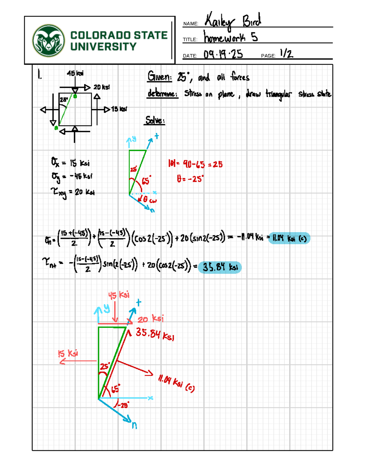 Solids Homework 5 - Stress Analysis and Solutions - Studocu