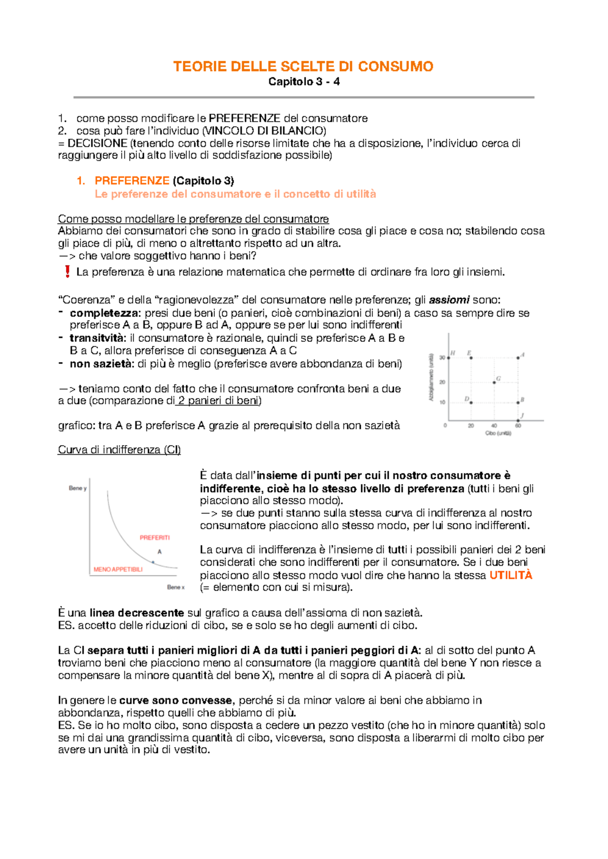 3-4. Teoria Delle Scelte DI Consumo - TEORIE DELLE SCELTE DI CONSUMO ...