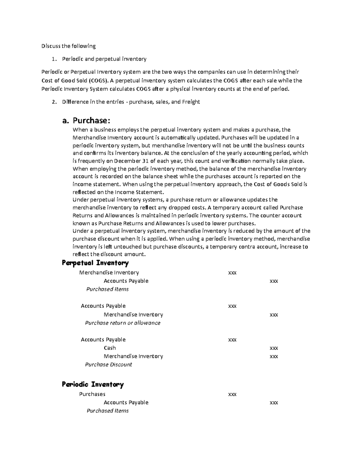 Inventory Systems Comparison: Periodic vs. Perpetual COGS Analysis ...