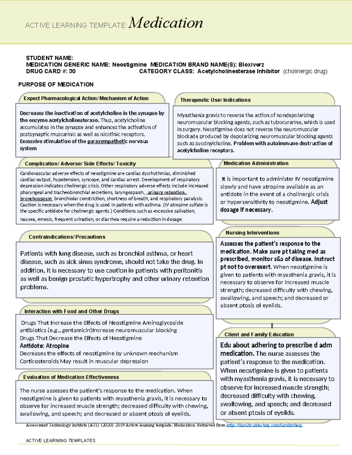ATI Med Cards UNIT 11 - Pharmacological Agents Overview - Studocu