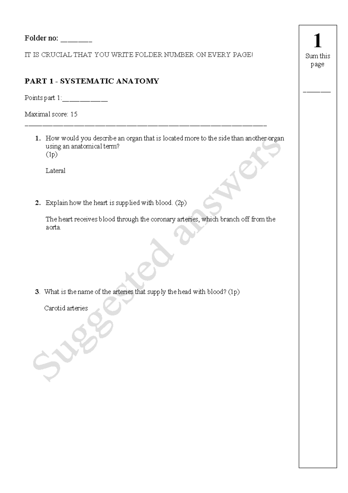 Systematic Anatomy & Basic Biochemistry Study Guide (IBS-TEN-24) - Studocu