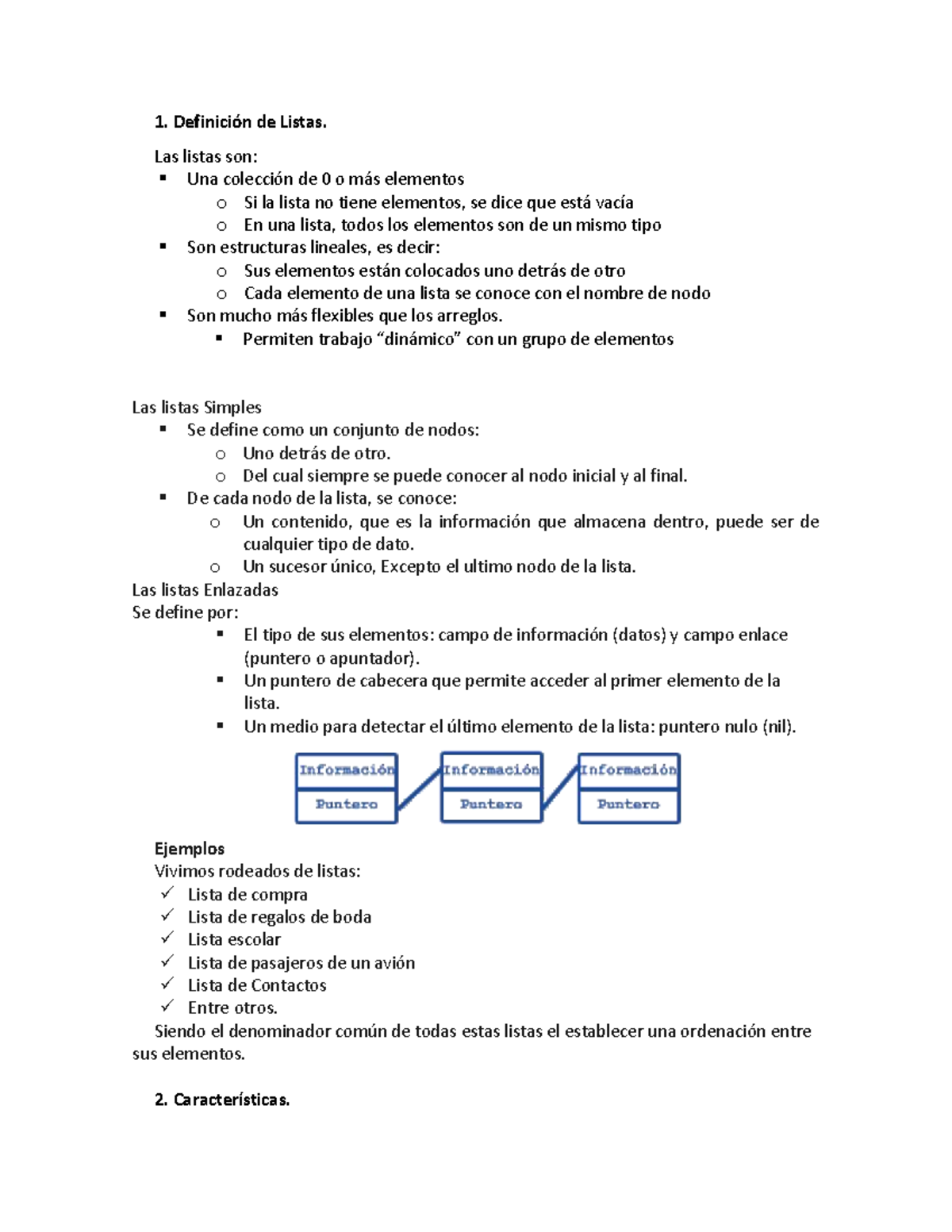 Estructuras de Datos: Listas y sus Aplicaciones en Programación - Studocu