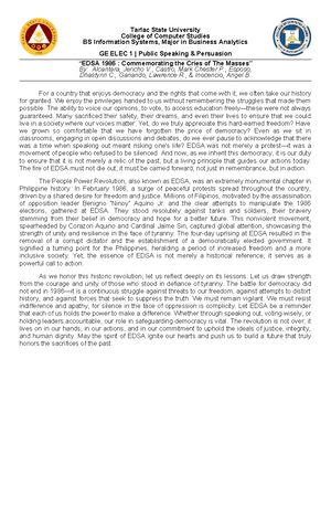 GE ELECT Chapter 1: The Art of Public Speaking and Oral Communication - Studocu