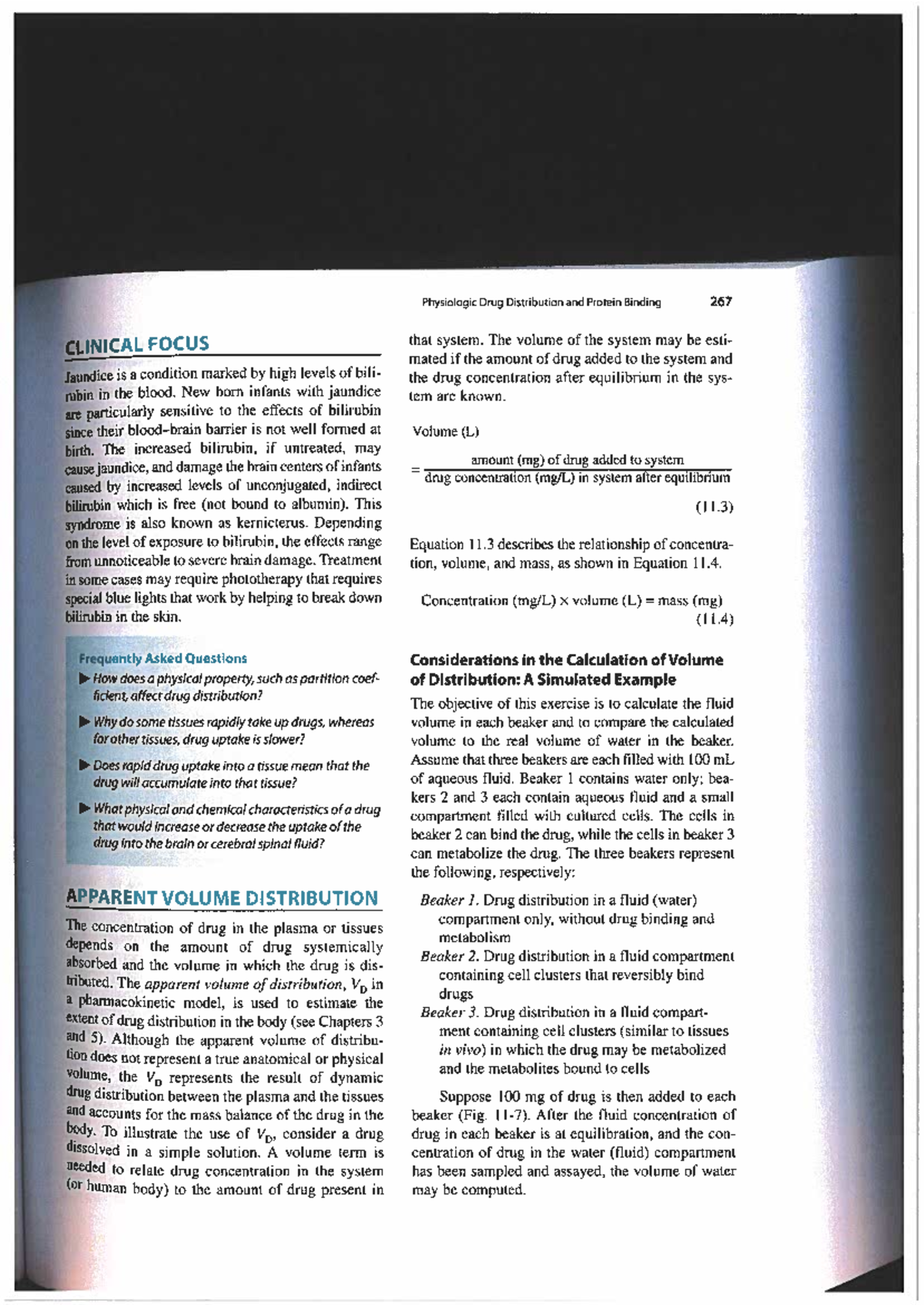 Shargel Chapter 11: Physiologic Drug Distribution & Binding 267 ...