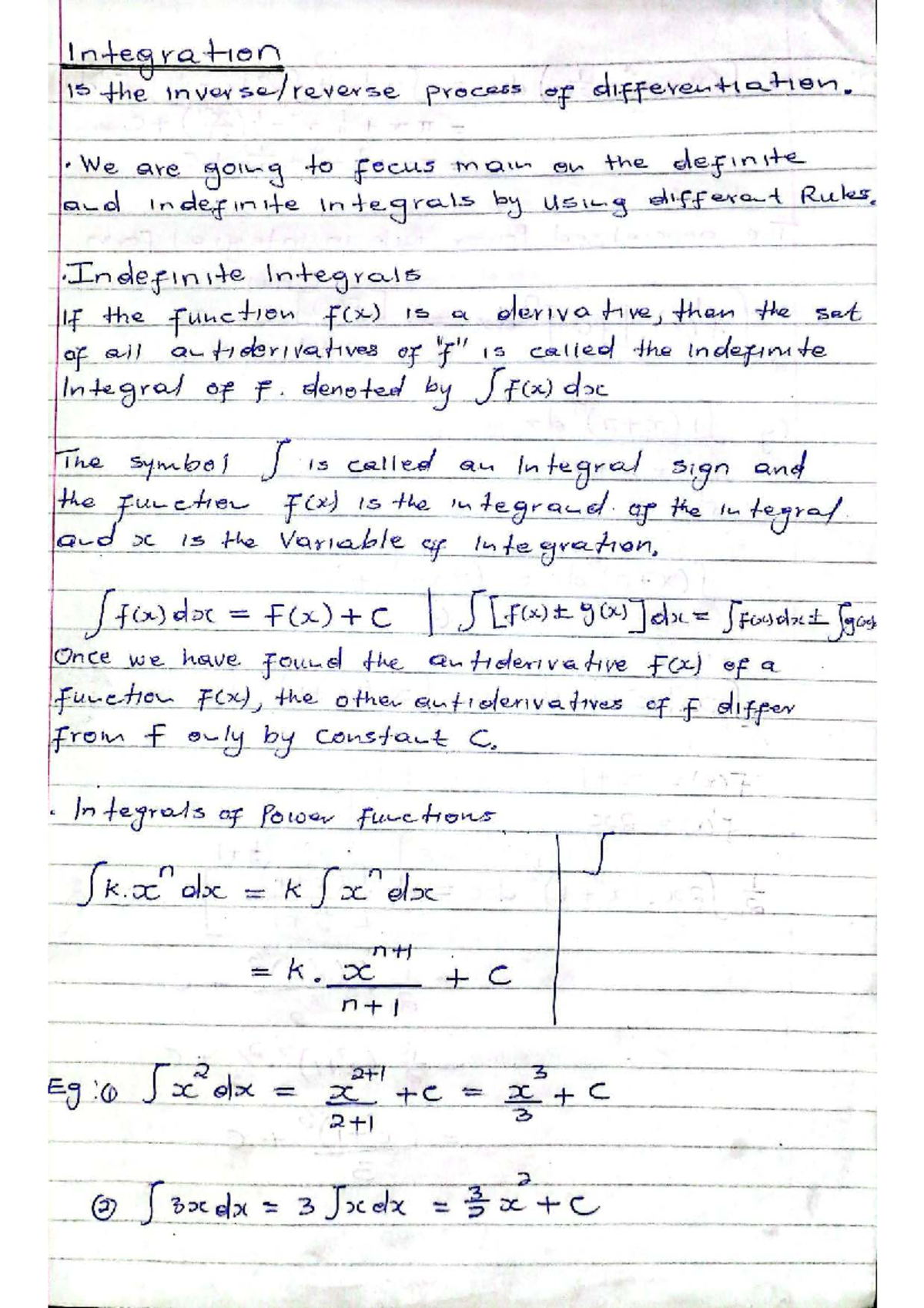 Integration 15: Understanding Definite and Indefinite Integrals - Studocu