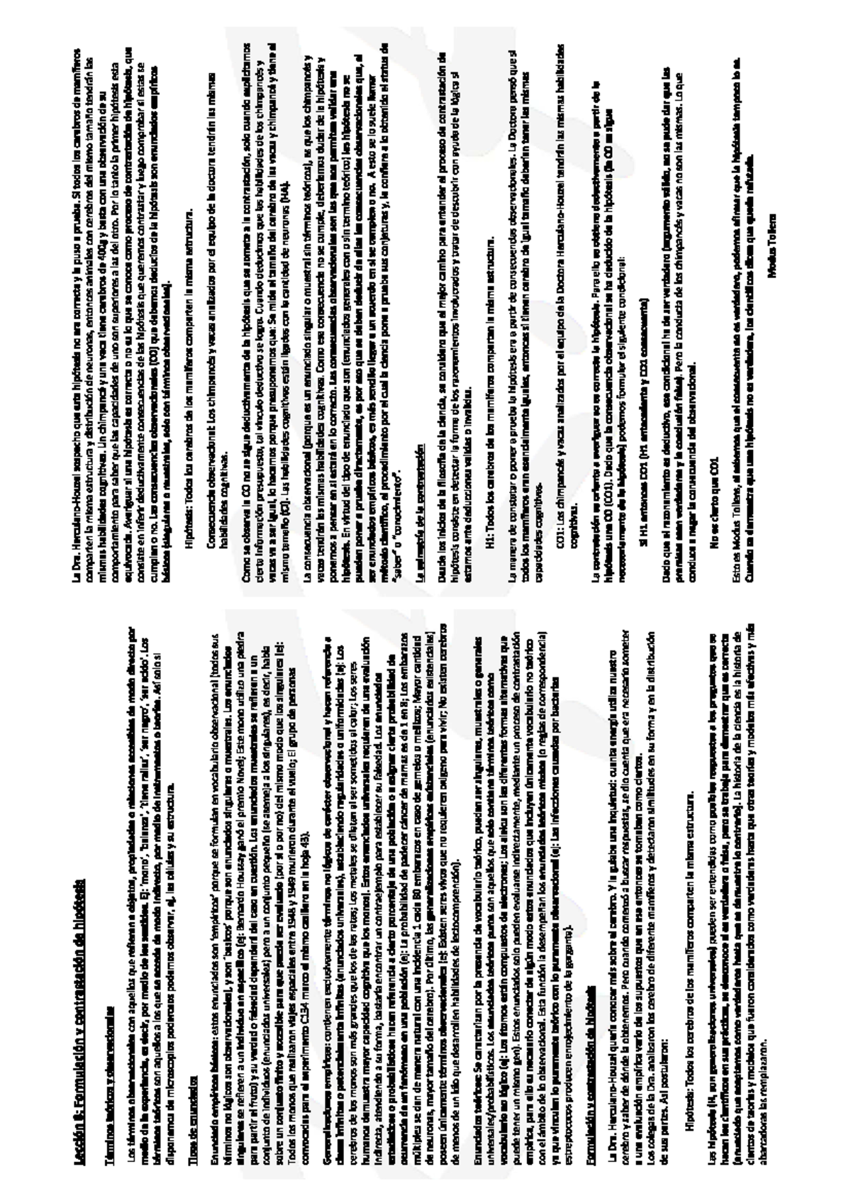 Lección 8: Formulación y Contrastación de Hipótesis - Resumen IPC - Studocu