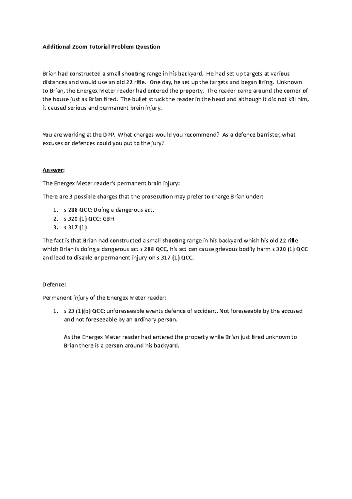 Additional Tutorial Question - Additional Zoom Tutorial Problem ...