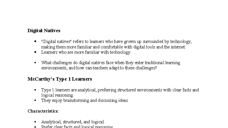 Types of Learners in K to 12 English Curriculum - BCC - Studocu