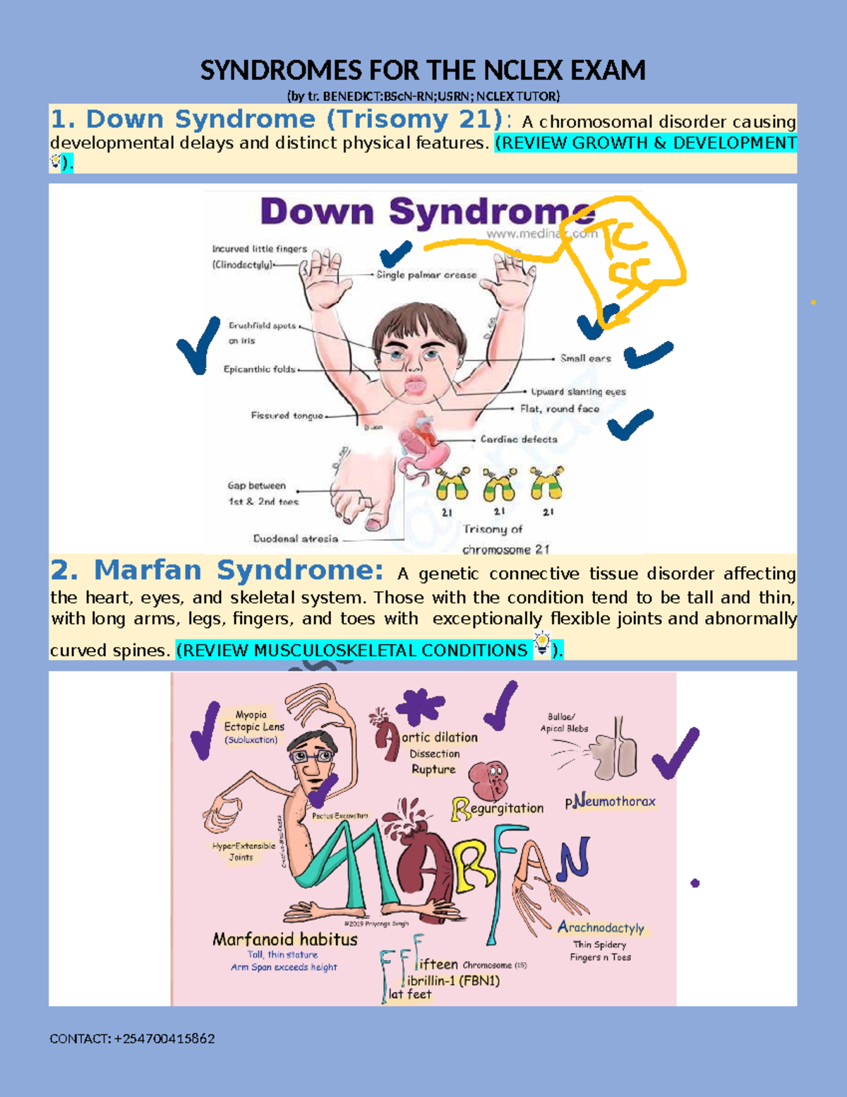 Syndromes Overview for NCLEX: Key Disorders & Conditions Guide - Studocu