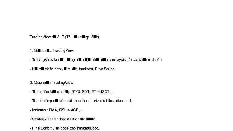 TradingView A-Z Guide for Crypto & Forex Analysis - Studocu