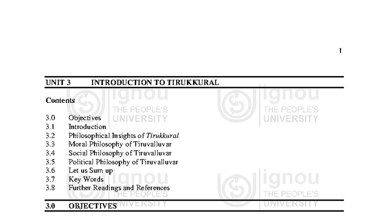 Tirukkural: Philosophical Insights and Moral Teachings (PHIL 101) - Studocu
