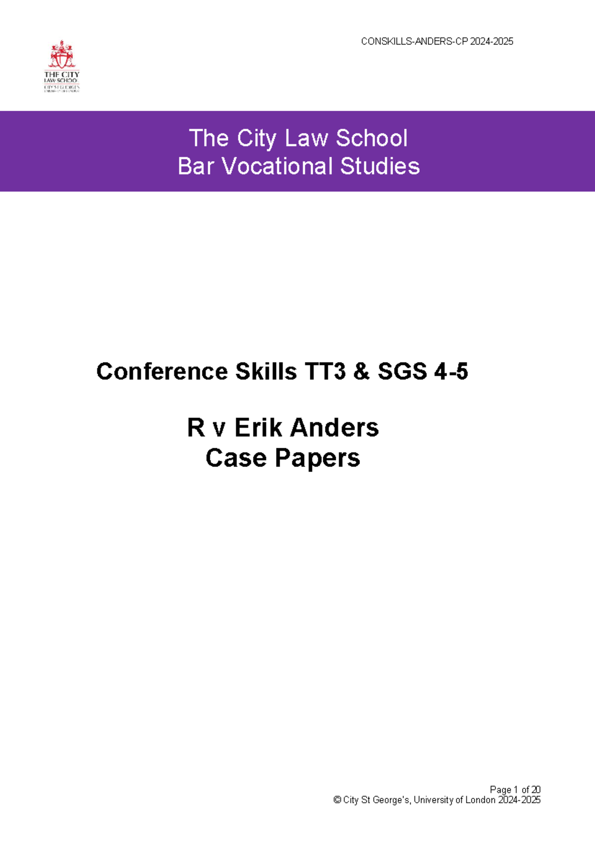 Erik Anders Case Papers: BVS 2024-2025 - Sexual Assault Charges - Studocu
