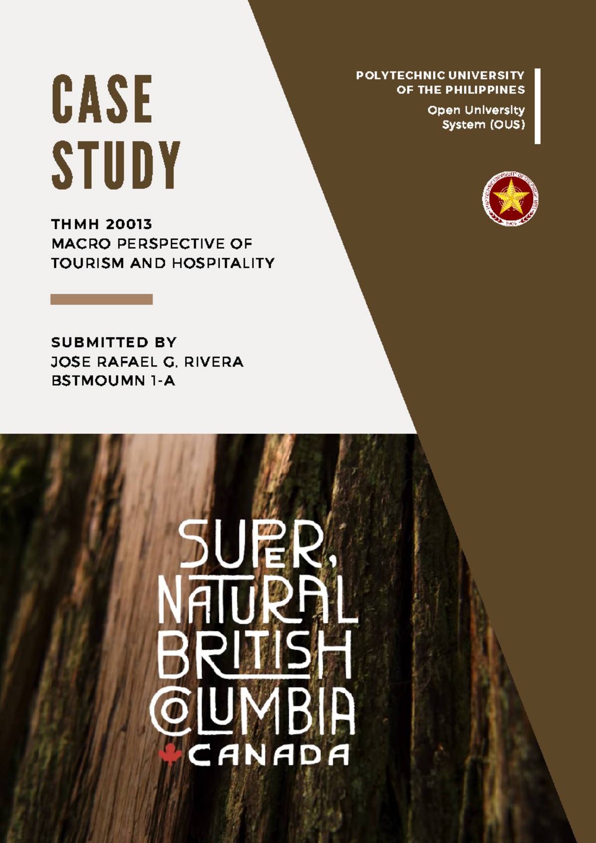 CASE Study ( Rivera) - CASE STUDY SUBMITTED BY JOSE RAFAEL G. RIVERA BSTMOUMN 1 - A THMH 20013 ...