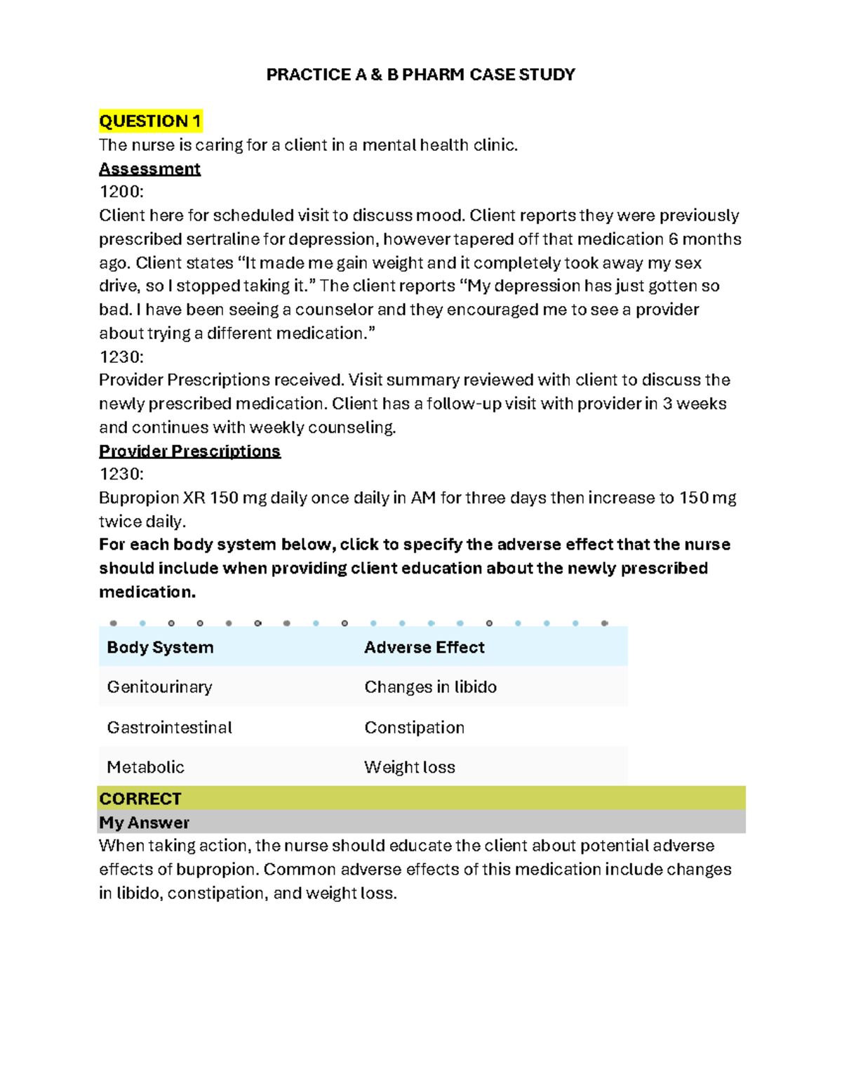 ATI Pharmacology Online Practice A & B Case Study Review - Studocu