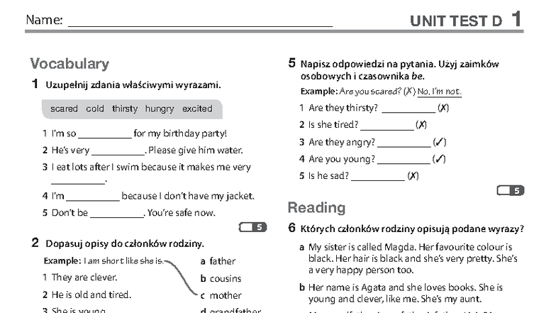 L4 U1 Unit Test D: Vocabulary & Grammar Practice - Studocu