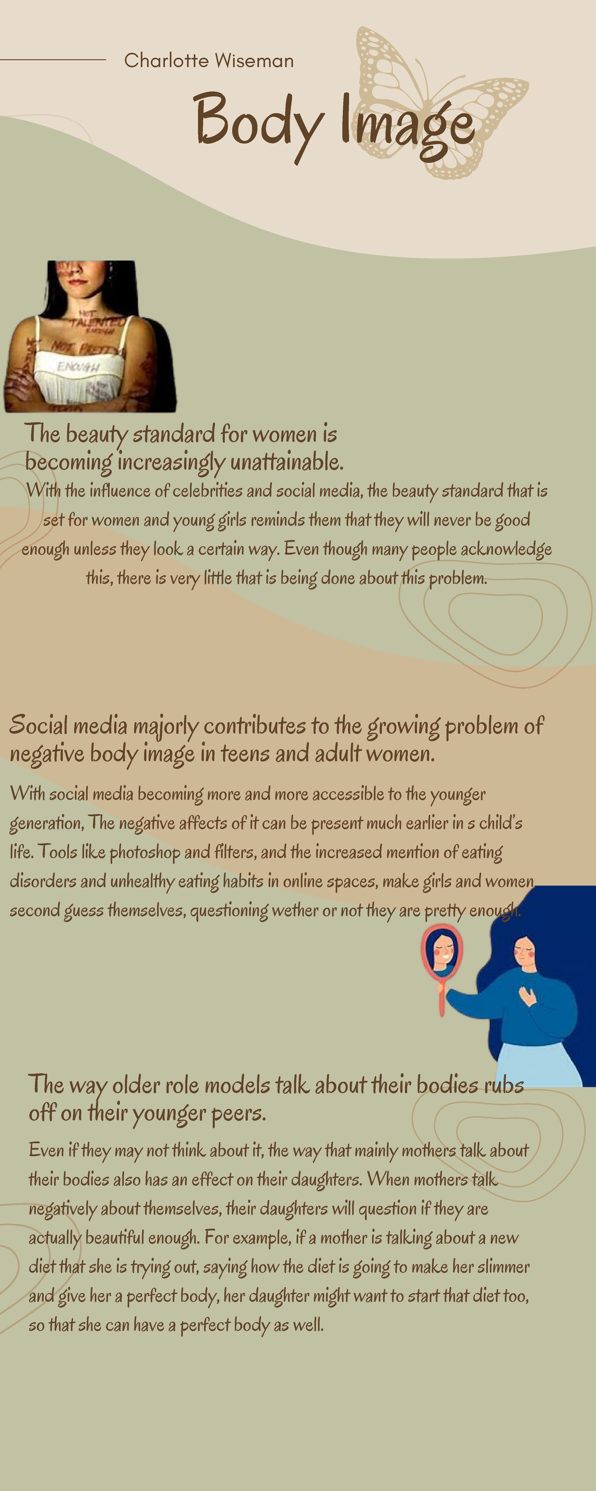 Body Image Infographic - Charlotte Wiseman Body Image The beauty ...
