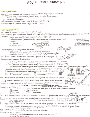 BIOL 101 Final Exam Study Guide - BIOL 101: Introductory Biology Final ...