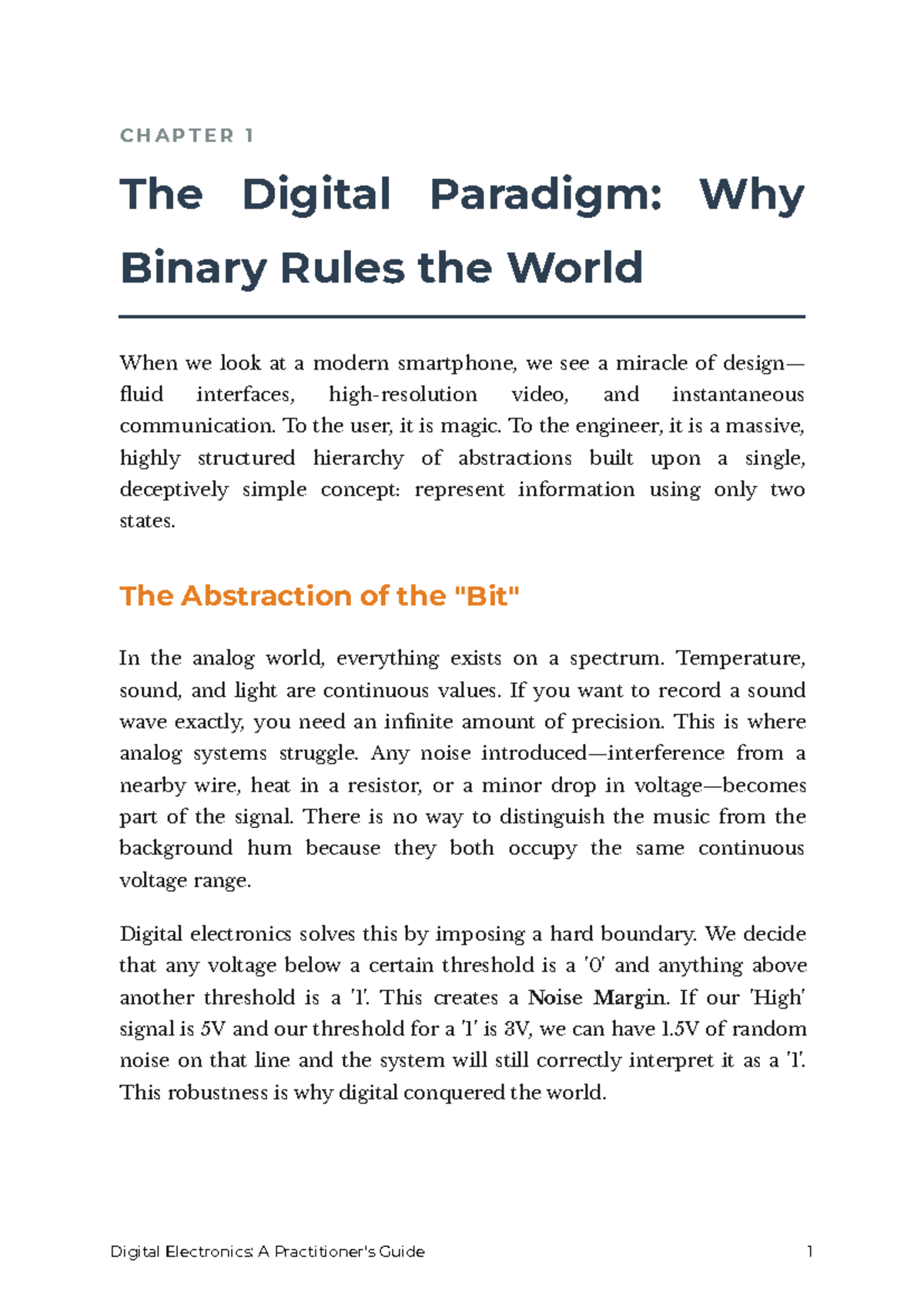 K8L5n5a Digital Electronics: Chapter 1 - The Binary Paradigm - Studocu