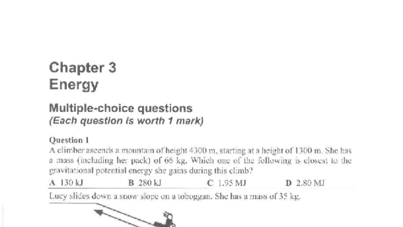 Chapter 3 Review Questions (Energy) - Studocu