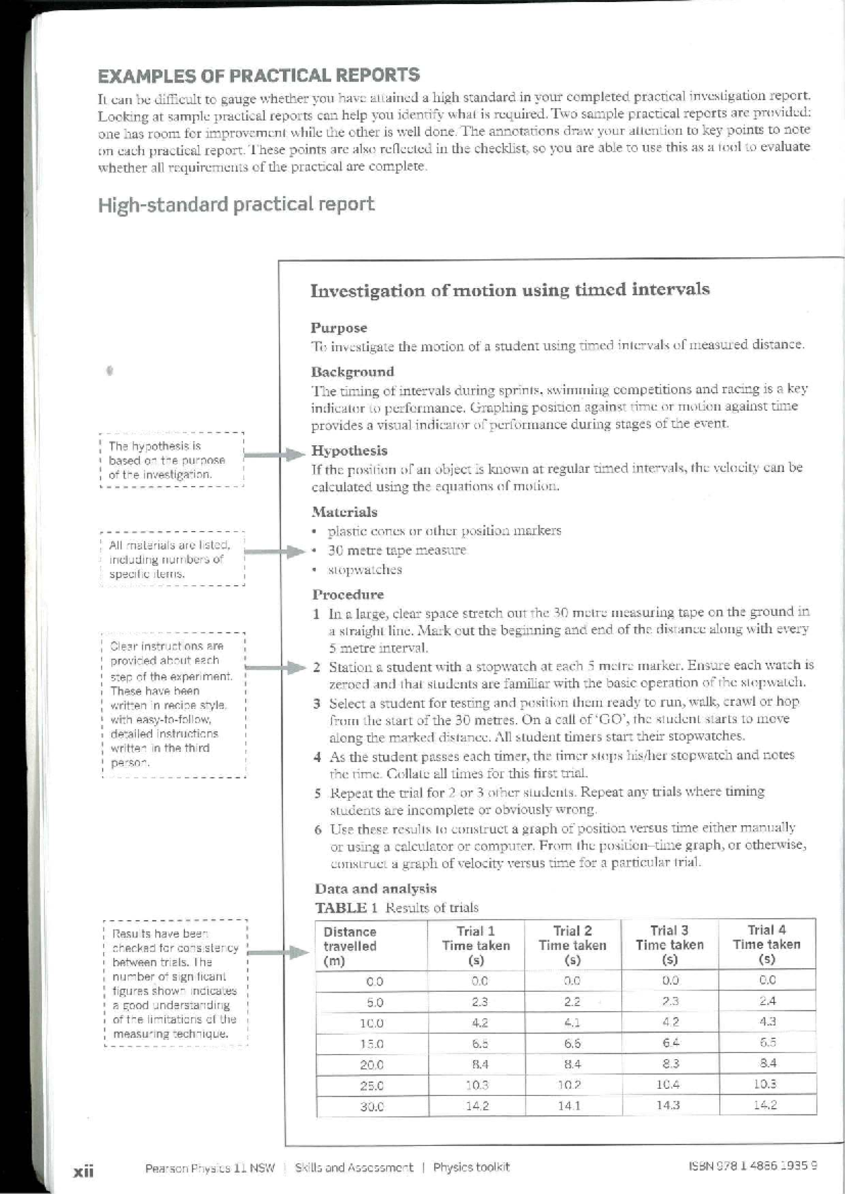 Examples of High and Low Standard Practical Reports in Physics (PHYS 11 ...