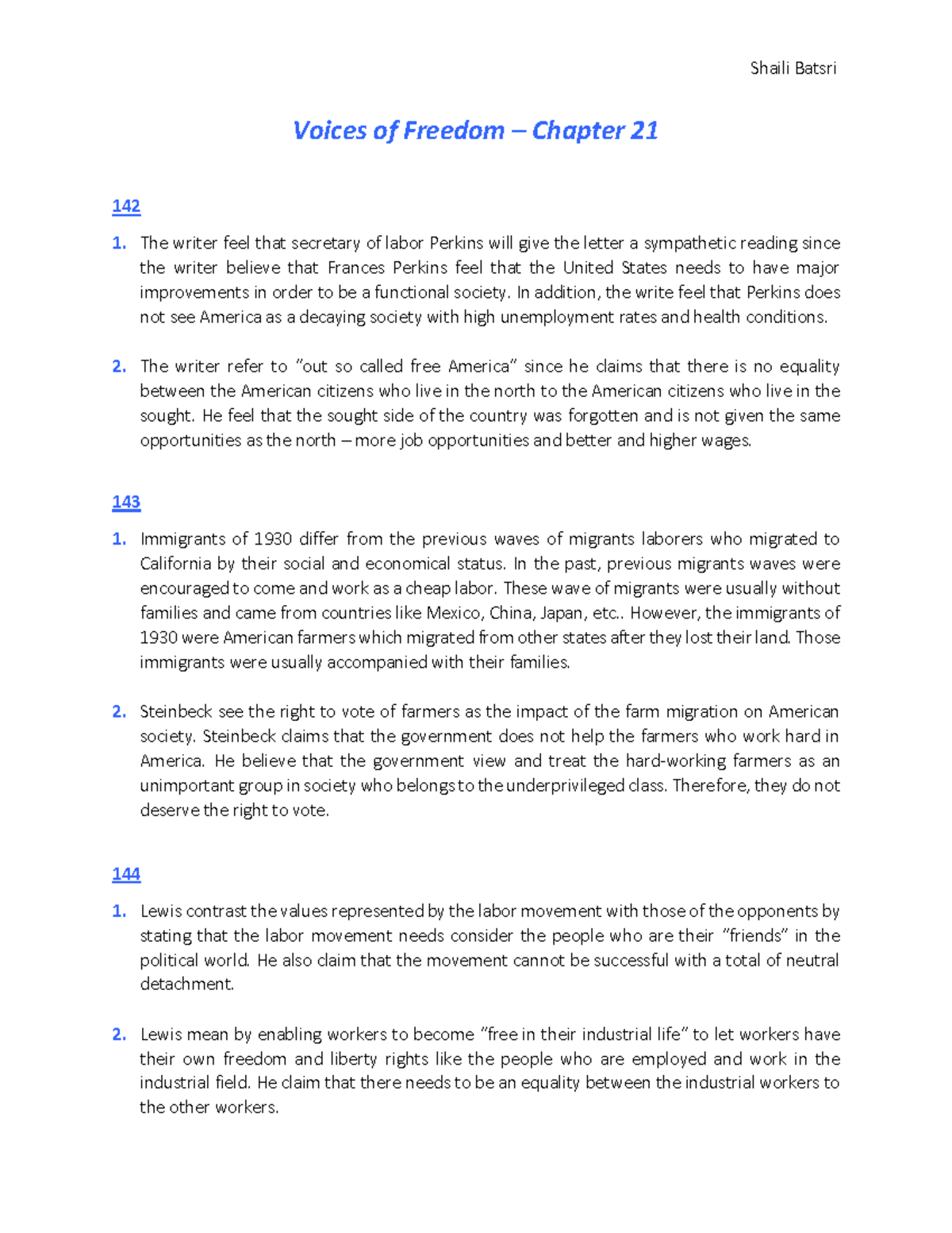 Voices of Freedom – Chapter 21 - Shaili Batsri Voices of Freedom ...