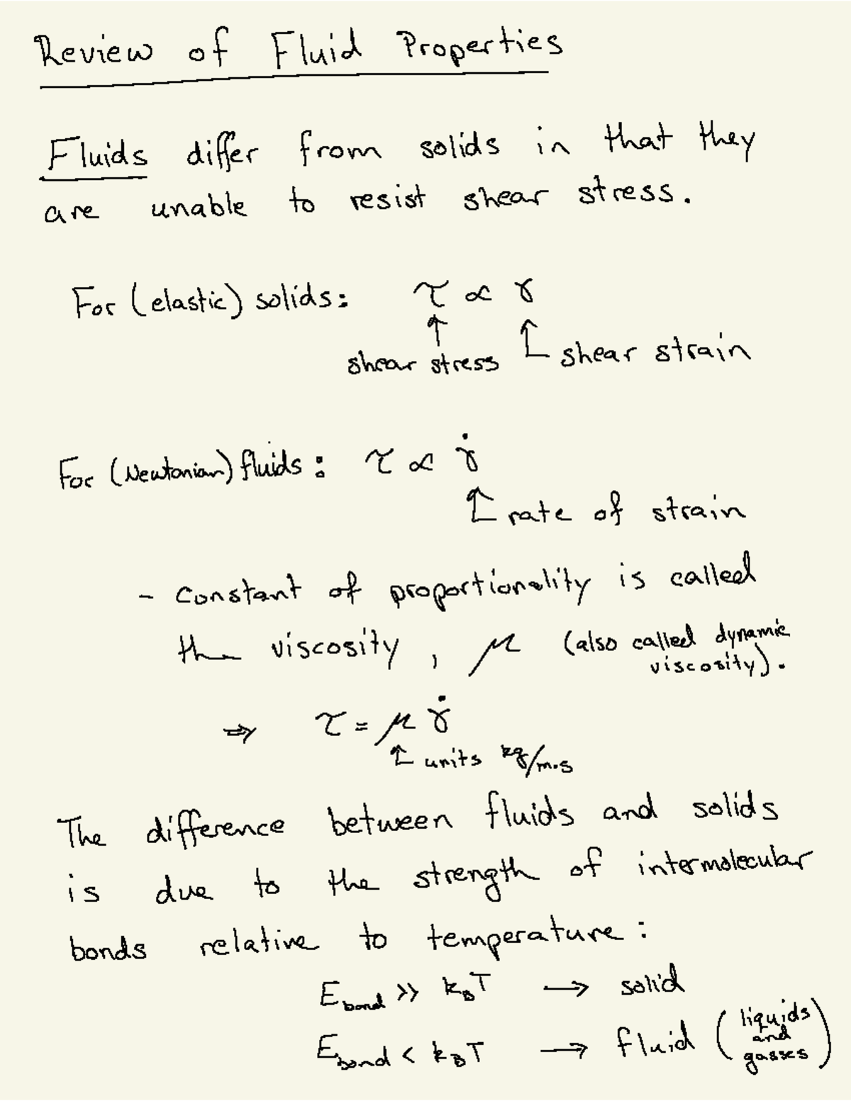 Week 01 Notes: Fluid Motion & Mass Conservation (Course Code: 1281 ...