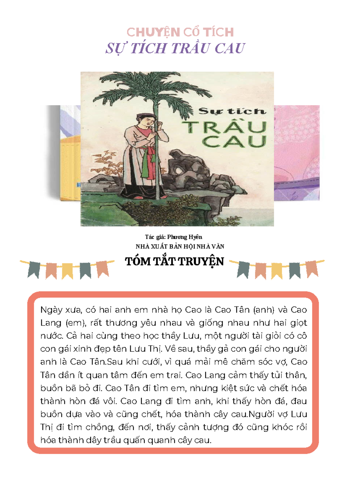 Tóm Tắt và Phân Tích Truyện Cổ Tích "Sự Tích Trầu Cau" - VBNN - Studocu