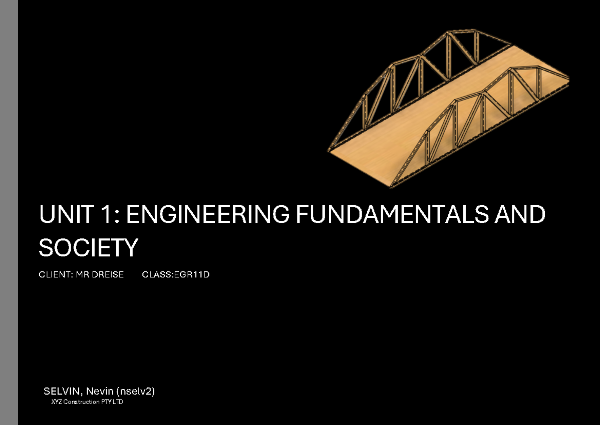 EGR11D Unit 1: Engineering Fundamentals & Bridge Design Criteria - Studocu