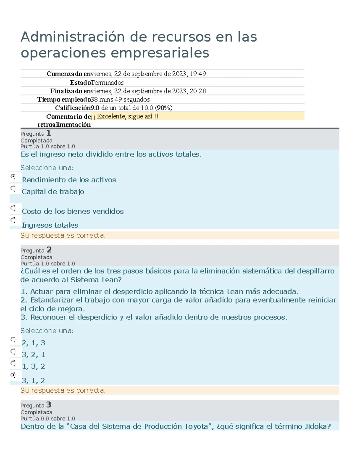 Examen Semana 4 - ... - EXAMEN - SEMANA 4 Pregunta 1 Completada Puntúa 1 sobre 1. ¿Por qué es ...