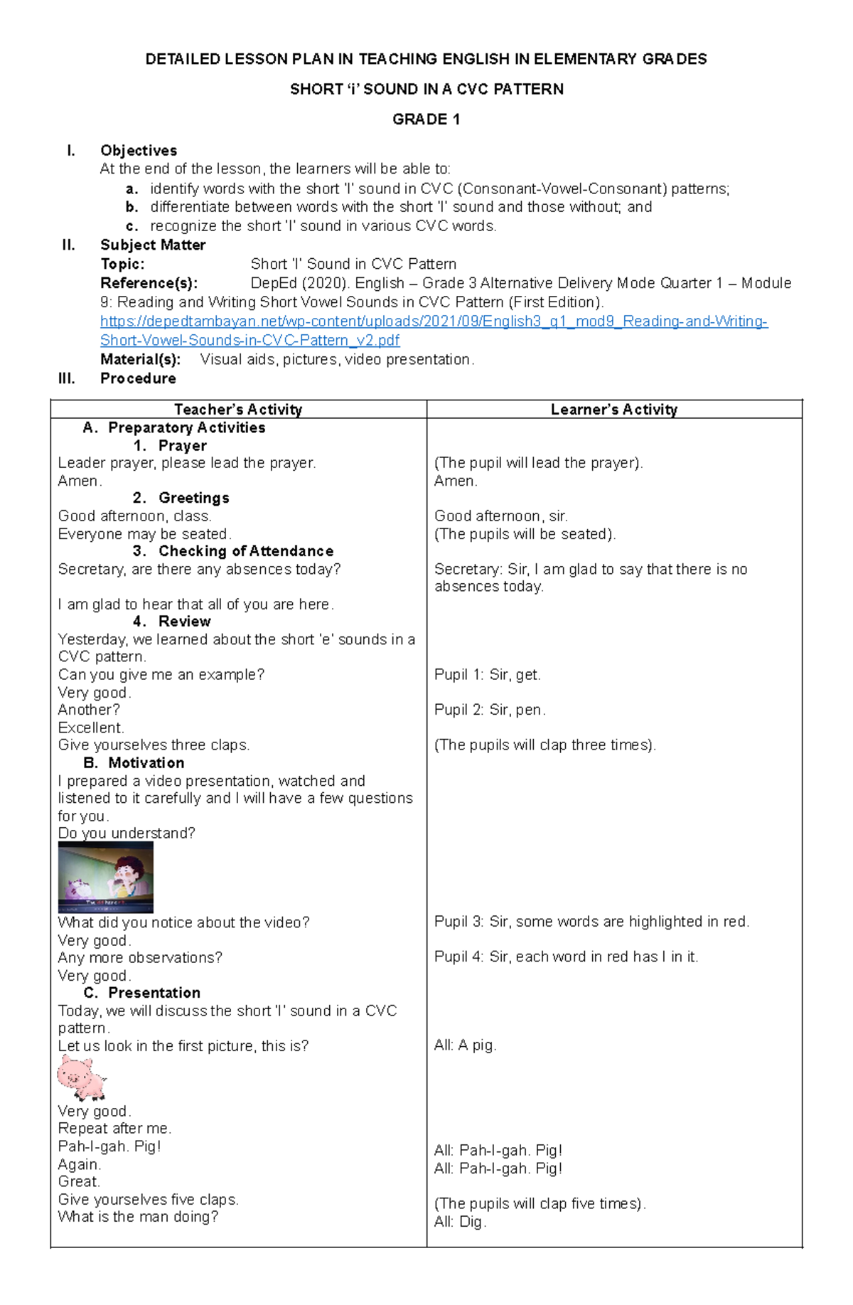 Dlp-kenneth - N/A - DETAILED LESSON PLAN IN TEACHING ENGLISH IN ...