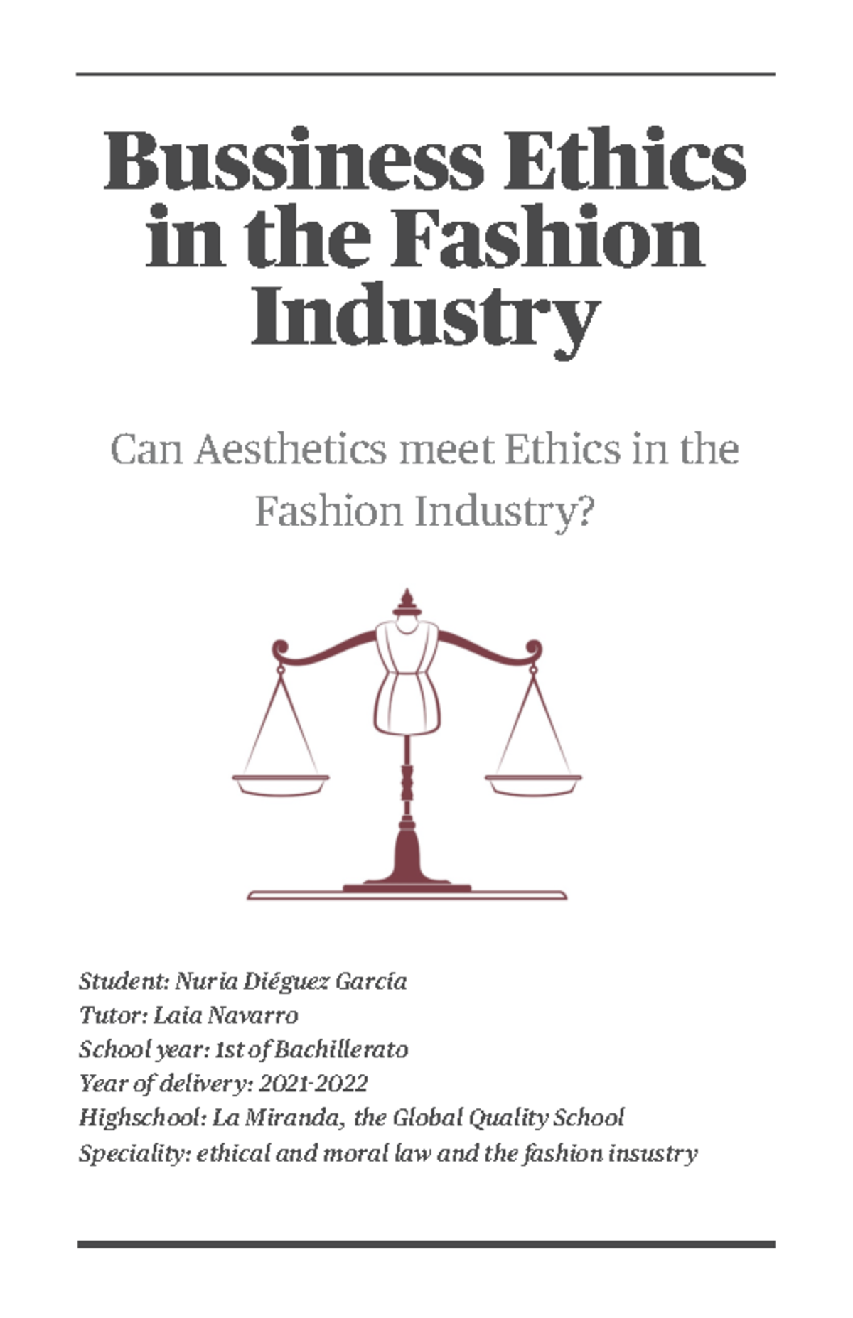 TR Final Exam - Business Ethics in the Fashion Industry - Studocu