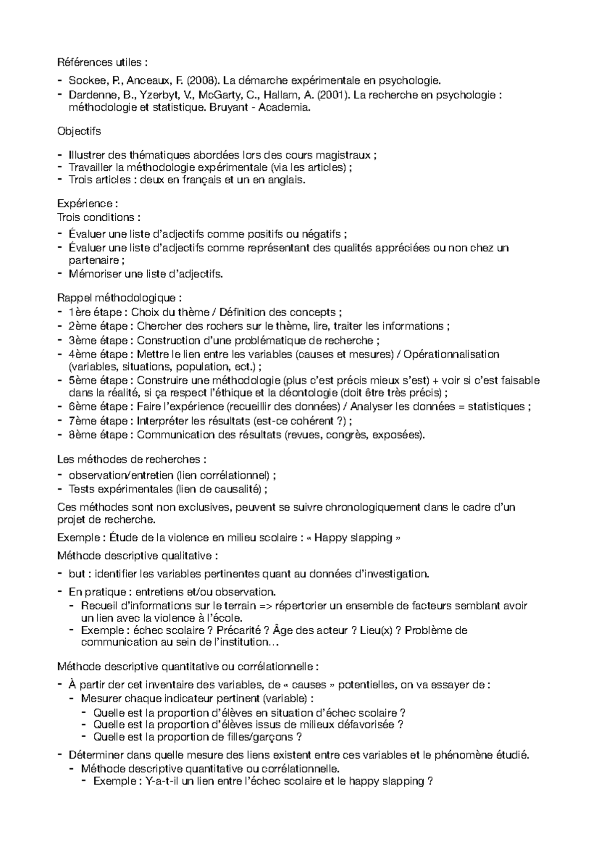 TD - Attitudes et Changement d’attitudes - Références utiles : Sockee ...