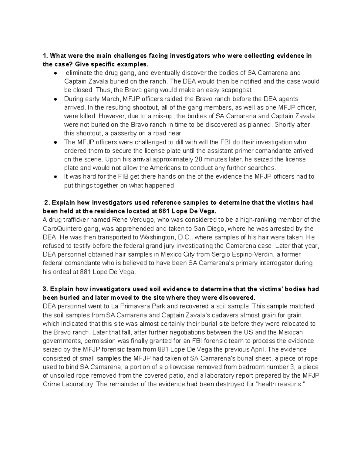 DEA Case Study: Investigative Challenges & Evidence Analysis in Crime ...