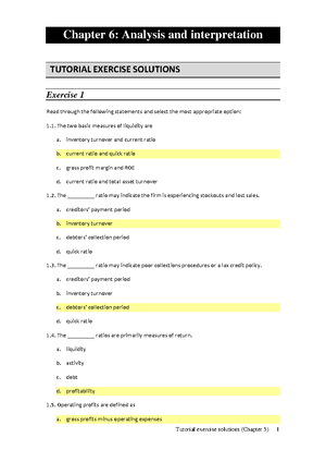 Chapter 3 Tutorial Exercises (Solutions 1 - 12) - Chapter 3: Accounting ...
