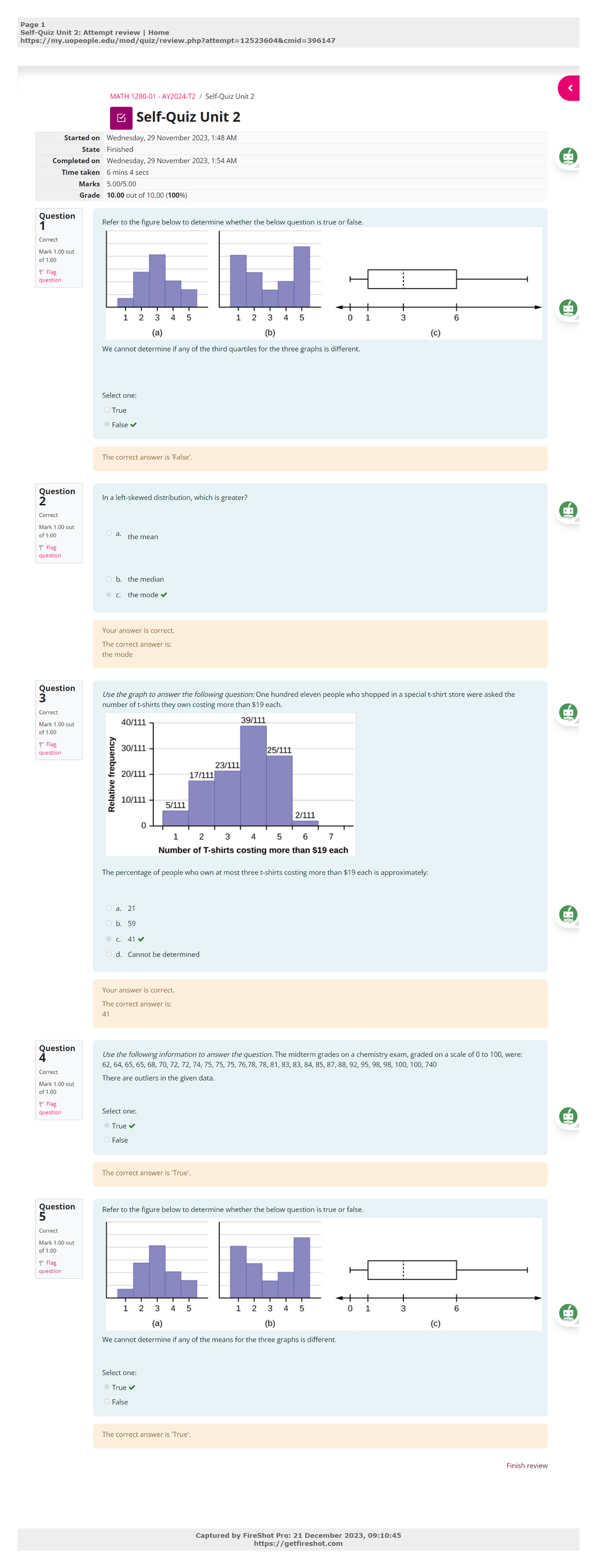 MATH 1280-01 Self-Quiz 2 Review - AY2024-T2 - Studocu