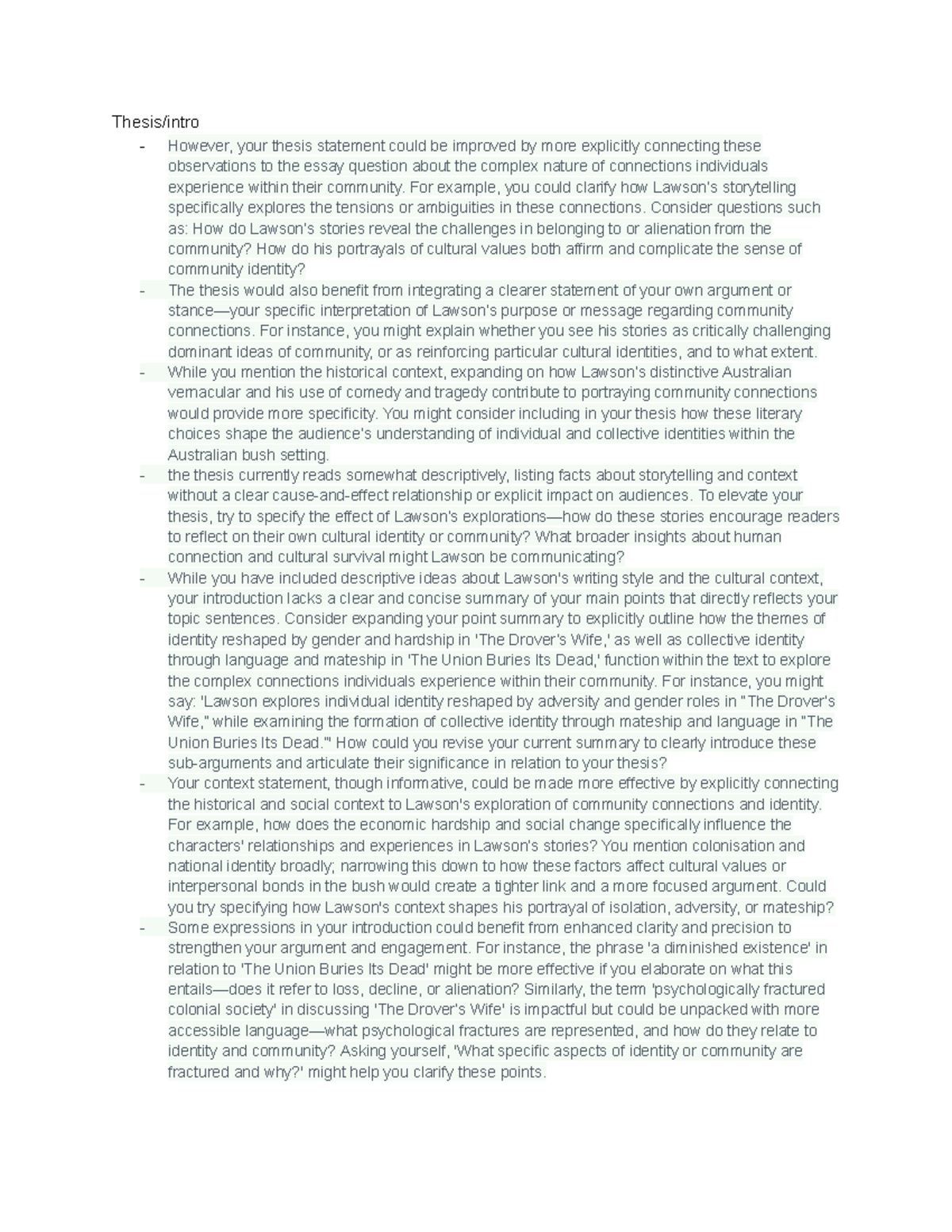 Henry Lawson's Exploration of Community Identity in Short Stories (ENG ...