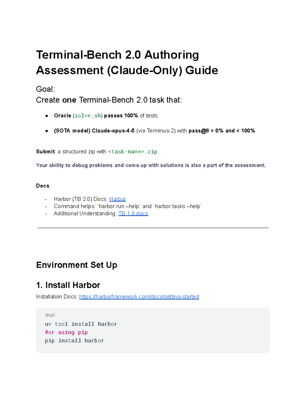 Terminal-Bench 2.0 Authoring Assessment Guide (Harbor) - Studocu